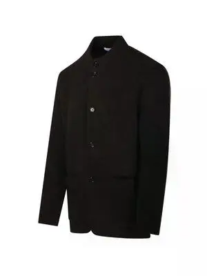 LARDINI High Neck Button-up Coat