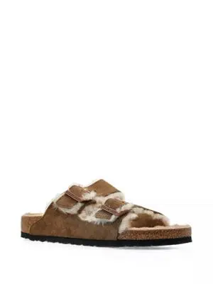 BIRKENSTOCK Arizona Shearling Sandals - Brown