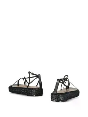 Red Valentino Braided-sole Cage-strap Sandals