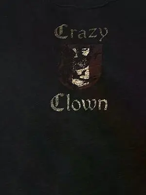 CRAZY CLOWN L.A. Logo-print Raw-edge T-shirt - Black