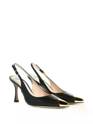 Roberto Festa Lavinia Point Metal-cap Heeled Pumps - Black