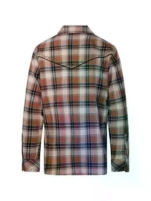 P.a.r.o.s.h Stud-embellished Checked Shirt
