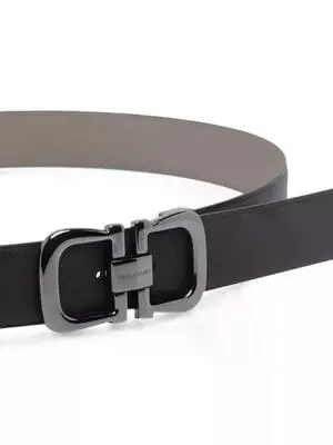 FERRAGAMO Gancini-buckle Belt - Black
