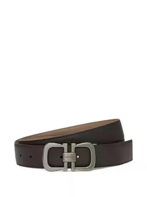 FERRAGAMO Gancini Buckle Leather Belt
