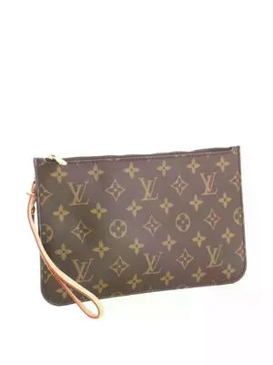 LOUIS VUITTON Neverfull Pochette Monogram Canvas Large Pouch - Brown