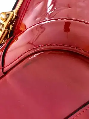 LOUIS VUITTON Alma Handbag Monogram Vernis Pm Satchel - Red