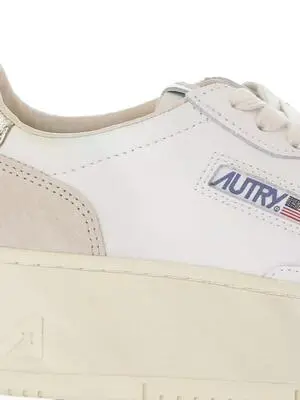 AUTRY Medalist Platform Sneakers In Suede And Leather