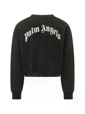 Palm Angels Cropped Sweatshirts Hoodies For Women