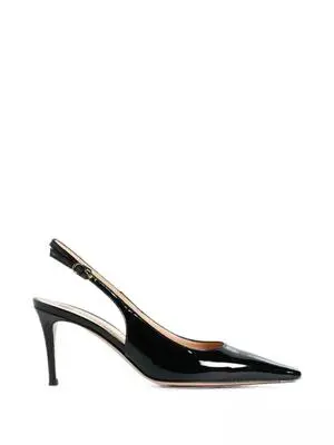 Roberto Festa Atlante Leather Slingback Heeled Pumps - Black