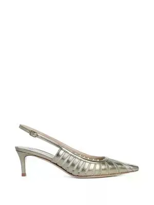 Roberto Festa Fenice Laser-cut Slingback Heeled Pumps - Gold