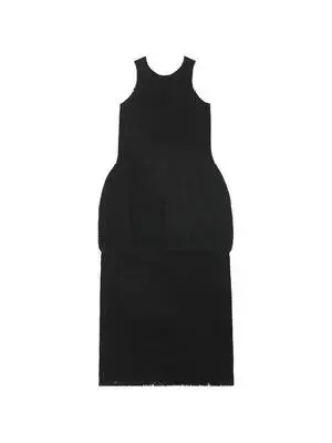 Issey Miyake Pleated Racer-back Midi Dress