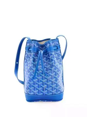 Goyard Petit Flot Coated Canvas Pm Bucket Bag - Blue
