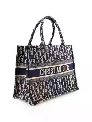 Dior Book Oblique Canvas Medium Tote Bag