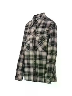 P.a.r.o.s.h Stud-embellished Checked Shirt