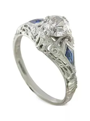 LB EXCLUSIVE Diamond And Sapphire Ring - Silver