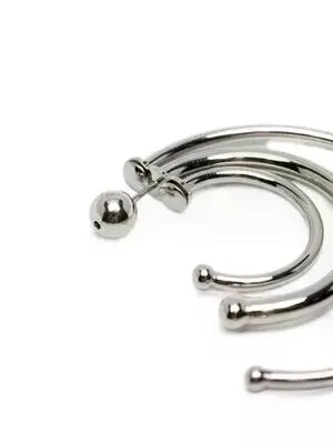 PANCONESI Pierced Solar Triple-hoop Earrings