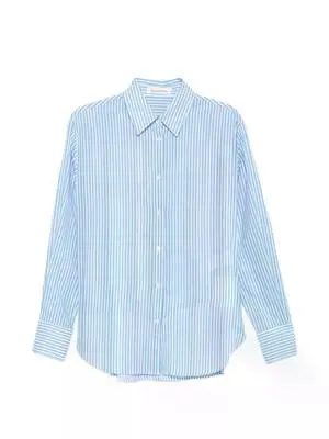 THE FRANKIE SHOP Peri Vertical-stripe Shirt - Blue
