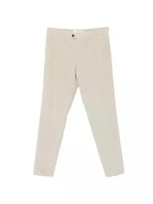 BRIGLIA 1949 Corduroy-effect Straight-leg Trousers - Neutrals