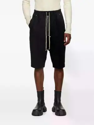 Rick Owens Drawstring-waist Drop-crotch Shorts - Black