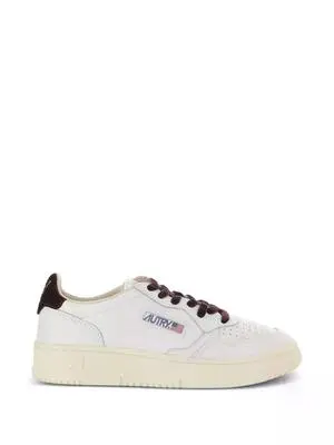 AUTRY Velvet-trim Leather Sneakers