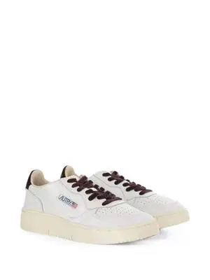 AUTRY Velvet-trim Leather Sneakers