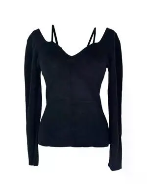 Altuzarra Sweetheart Neckline Shoulder-strap Sweater - Black