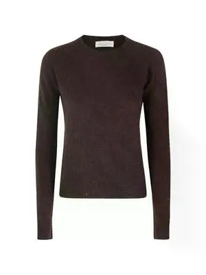 ROBERTO COLLINA Crew-neck Long-sleeve Sweater - Brown