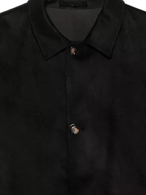 KIRED Single-breasted Cashmere Coat - Black