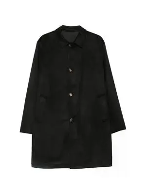 KIRED Single-breasted Cashmere Coat - Black