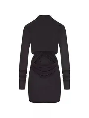 Rick Owens Ruched Cut-out Mini Dress