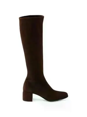 Prada Stretch Suede Boots - Brown