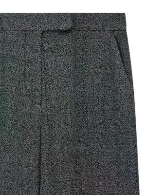 Emporio Armani Marl-effect Wide-leg Trousers