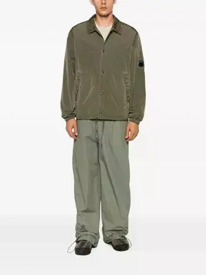 C.P. COMPANY Lens-detail Logo-embroidered Overshirt