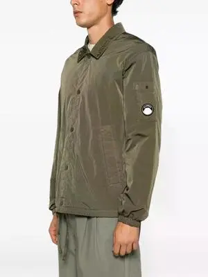 C.P. COMPANY Lens-detail Logo-embroidered Overshirt