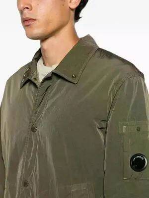 C.P. COMPANY Lens-detail Logo-embroidered Overshirt