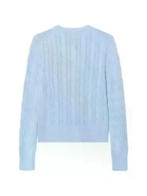 Polo Ralph Lauren Cable Knit Cotton Cardigan With Embroidered Logo