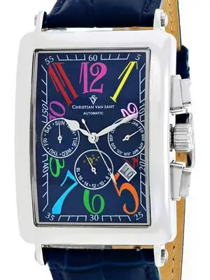 CHRISTIAN VAN SANT Prodigy 52mm Rectangular Watch With Multi-color Numerals
