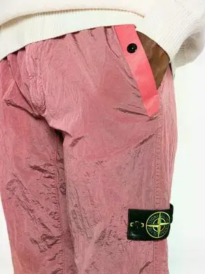 Stone Island Logo-patch Track Pants - Pink