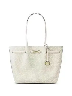 Michael Kors Logo-print Leather Tote Bag - Neutrals