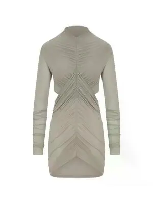 Rick Owens Ruched Cut-out Mini Dress - Grey