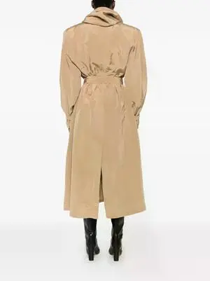Magda Butrym Belted Hooded Coat - Neutrals