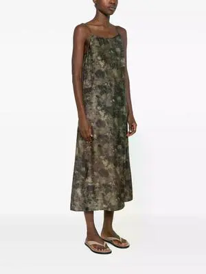 UMA WANG Anaya Floral-print Midi Dress - Green