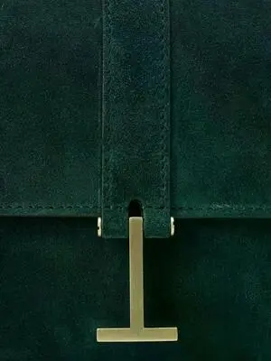 TOM FORD T-clasp Suede Clutch Bag