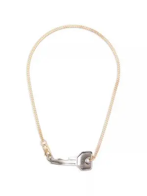 MAISON MARGIELA Key Pendant Curb Chain Necklace