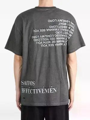 SAITOS Wormhole Distressed Graphic-print T-shirt