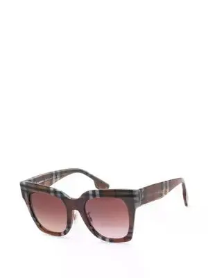 Burberry Vintage Check Square-frame Sunglasses - Brown