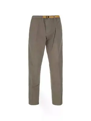 WHITE SAND Belted-waist Chinos - Brown