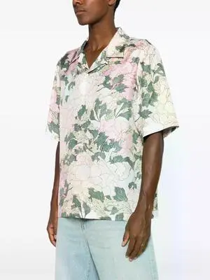 Givenchy Shirt In Silk With Pastel Flowers Print