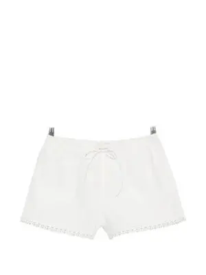 Posse Veda Lace-trim Shorts - White