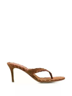 GIANVITO ROSSI Zaira Thong Sandals - Brown